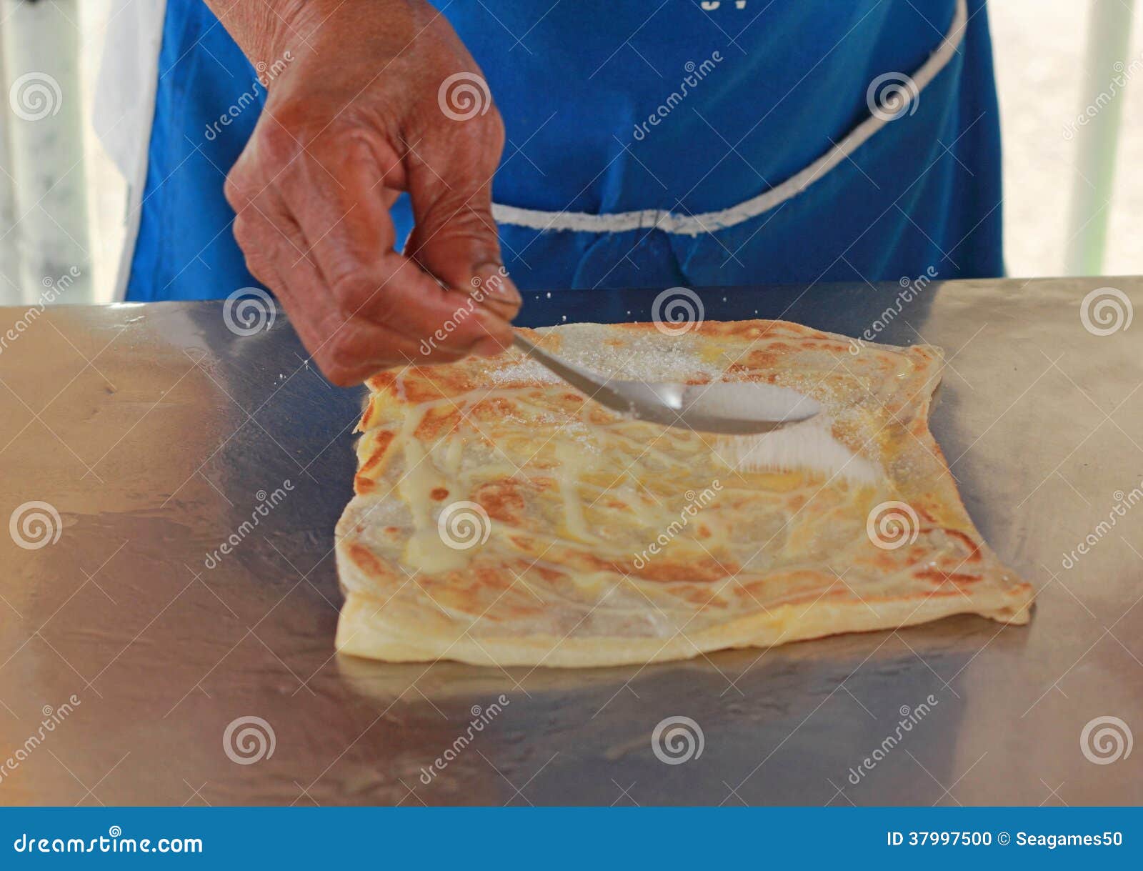 Cooking Chapati on the Table Stock Photo - Image of cream, chapati ...