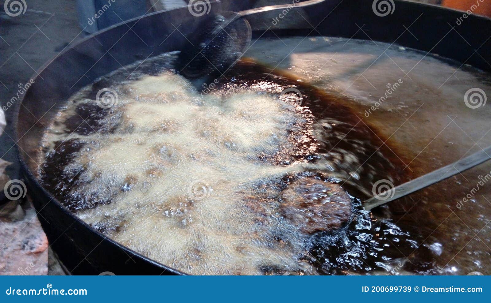 COOKING of CHAPPAL KABAB stock image. Image of pakistan - 200699739