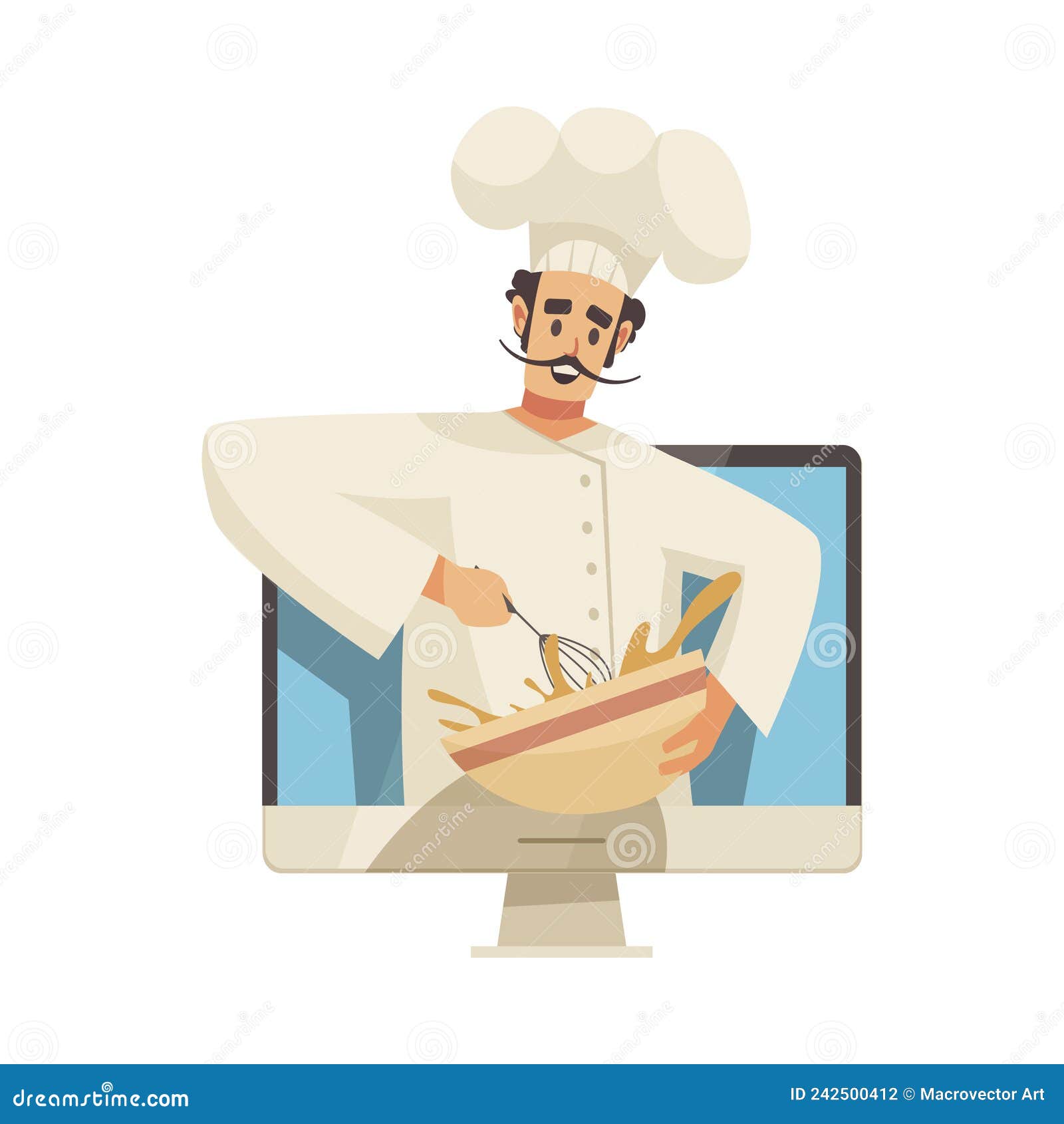 Cooking Chef Computer Composition Stock Vector - Illustration of ...