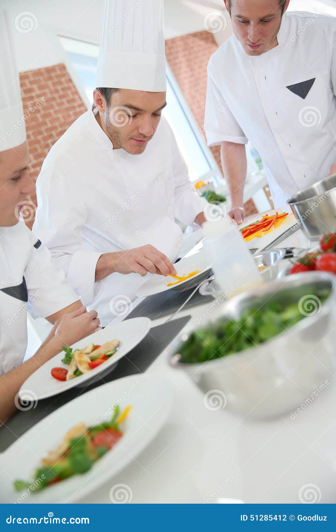 Cooking Chef Training Apprentices Stock Photo - Image of table ...