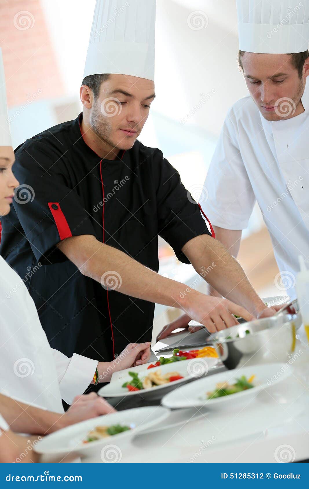 Cooking Chef Training Young Apprentices Stock Photo - Image of group ...