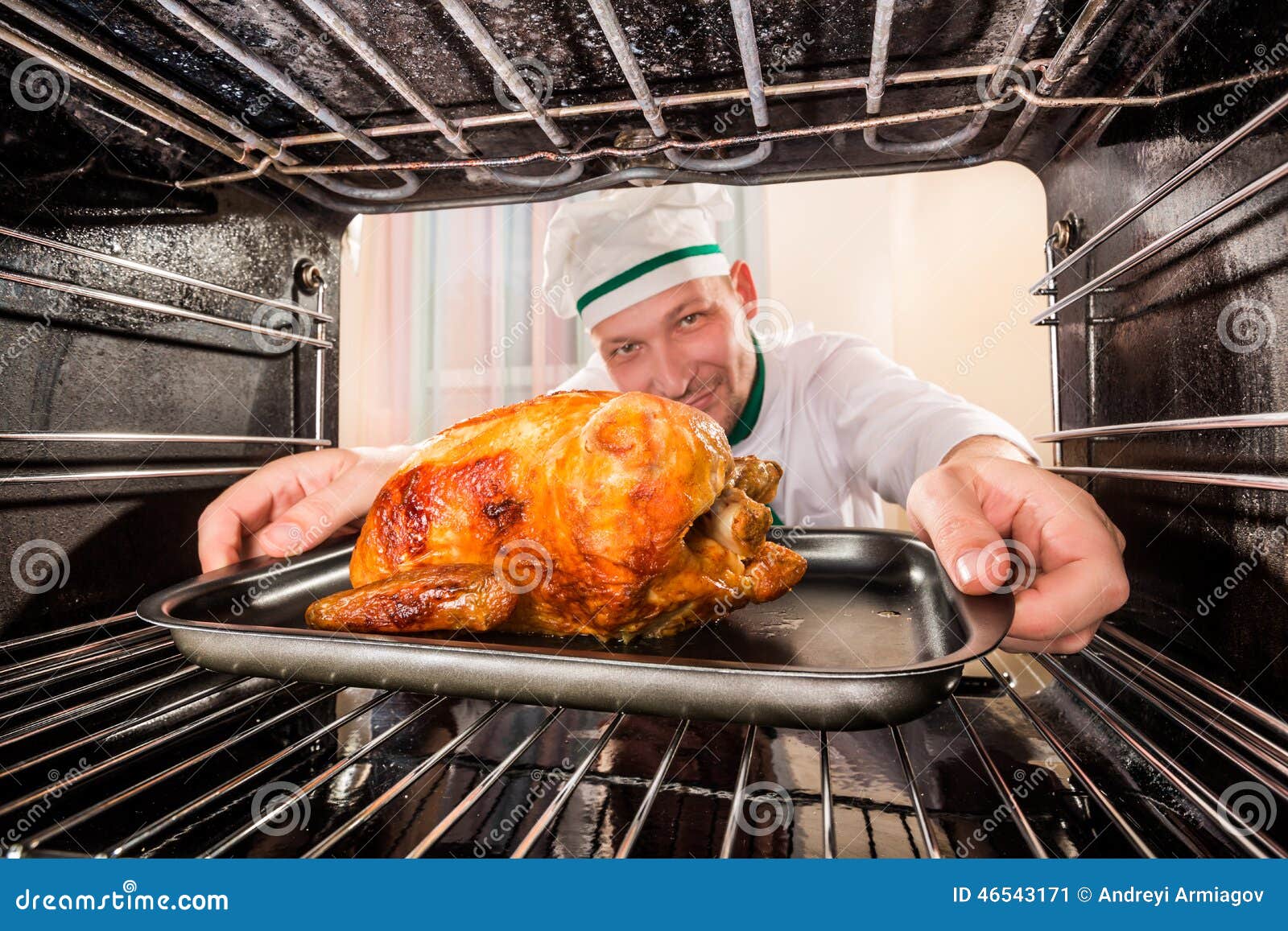 Cooking Chicken in the Oven. Stock Image - Image of chicken, meal: 46543171