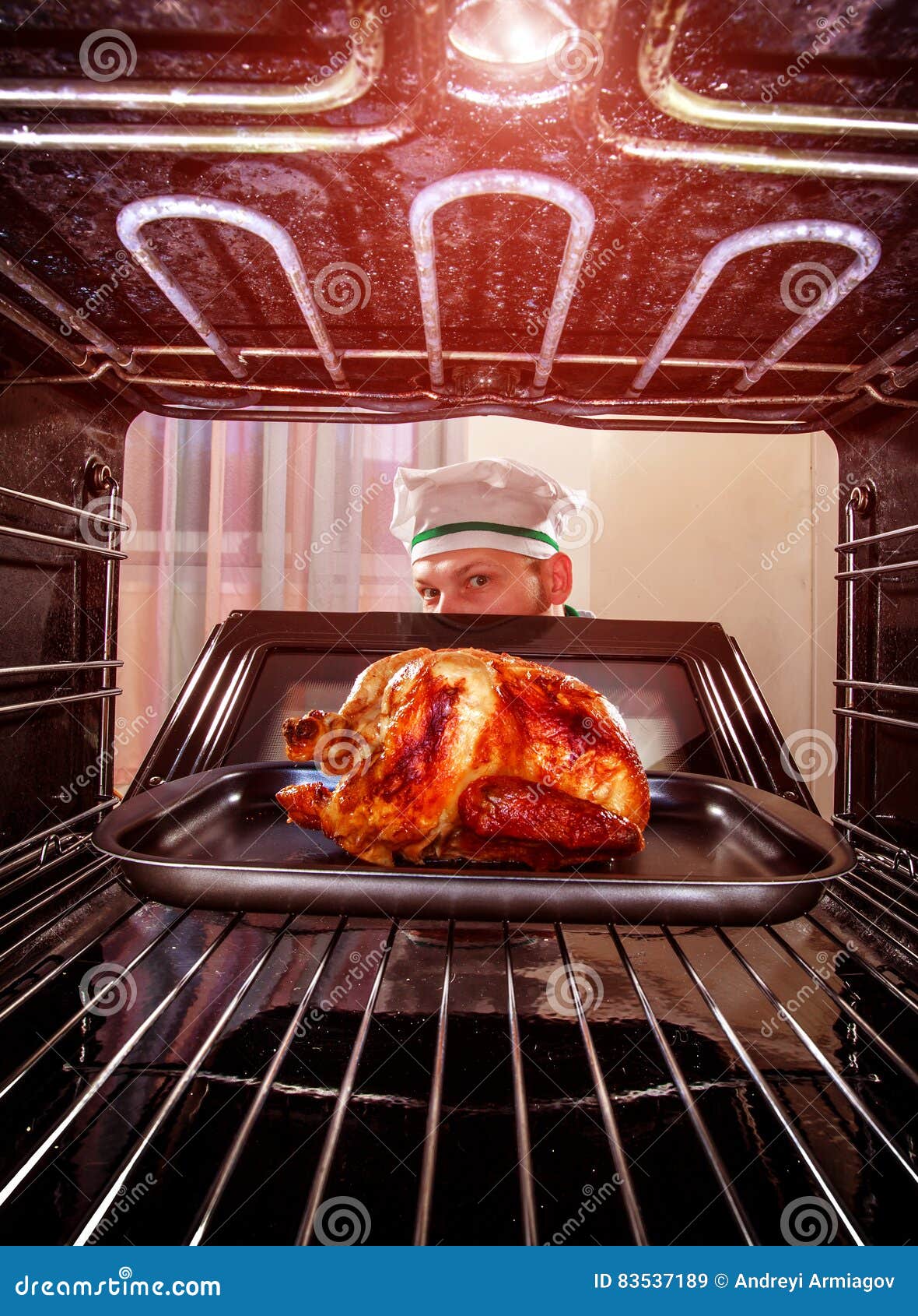 Cooking Chicken in the Oven. Stock Image - Image of plate, kitchen ...