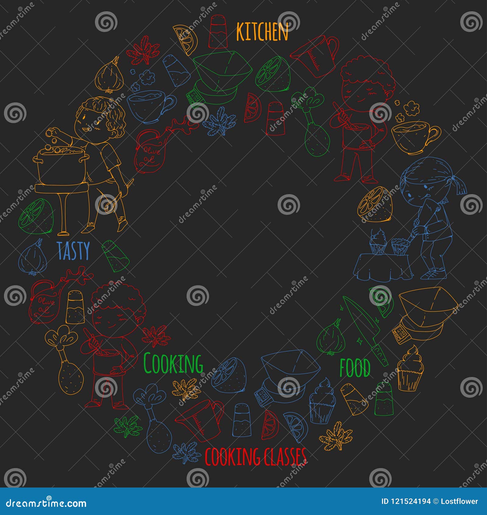 Cooking Class Banners, Courses for Little Kindergarten Children ...