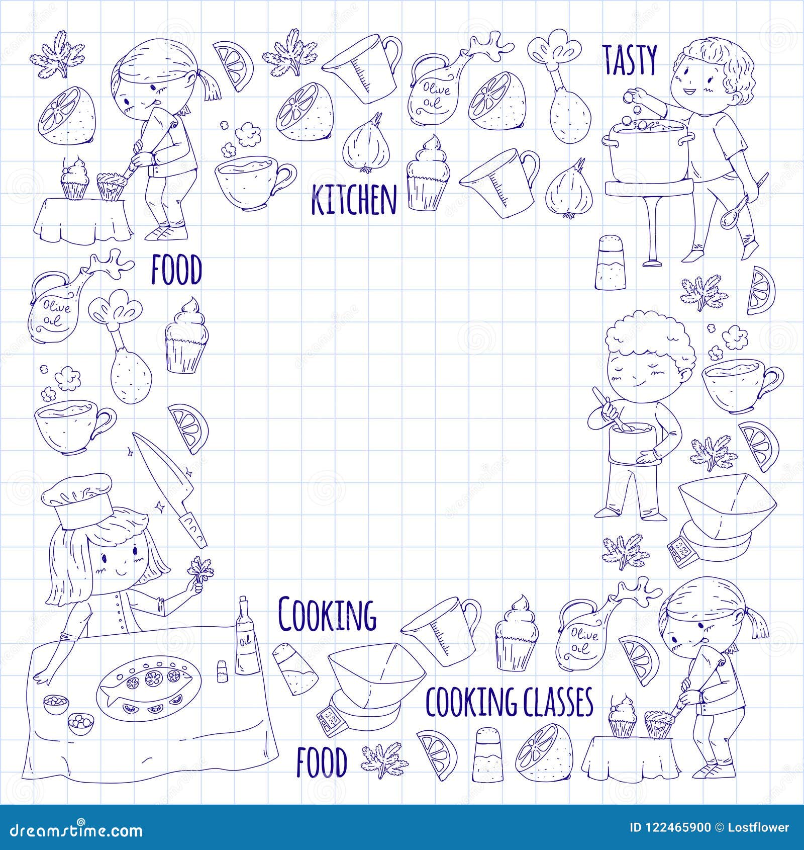 Cooking Class Banners, Courses for Little Kindergarten Children ...