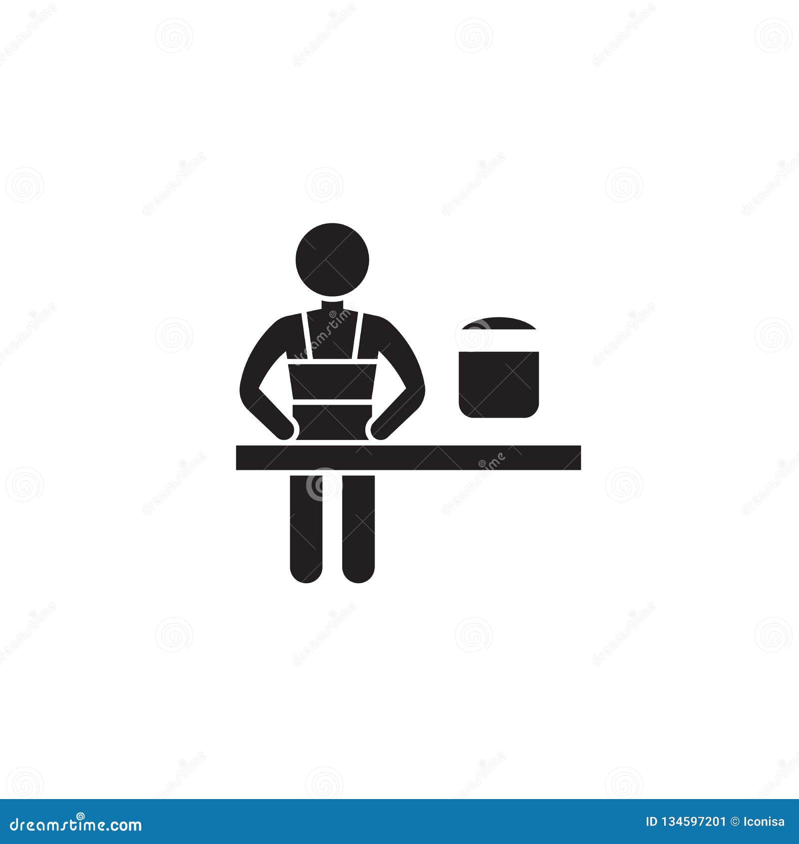 Cooking Class Black Vector Concept Icon. Cooking Class Flat ...