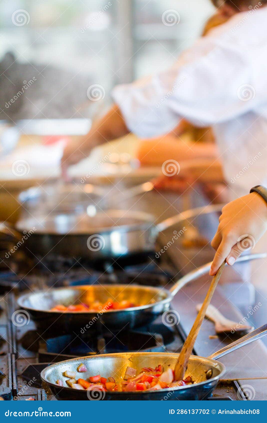 Cooking class stock photo. Image of youth, profession - 286137702
