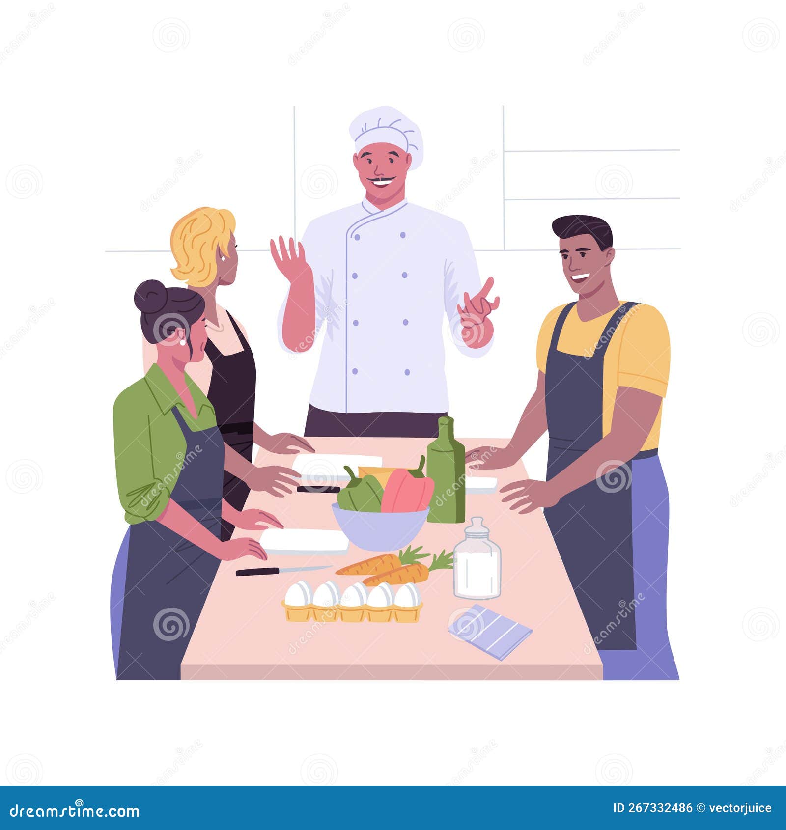 Cooking Classes Isolated Cartoon Vector Illustrations Stock Vector ...
