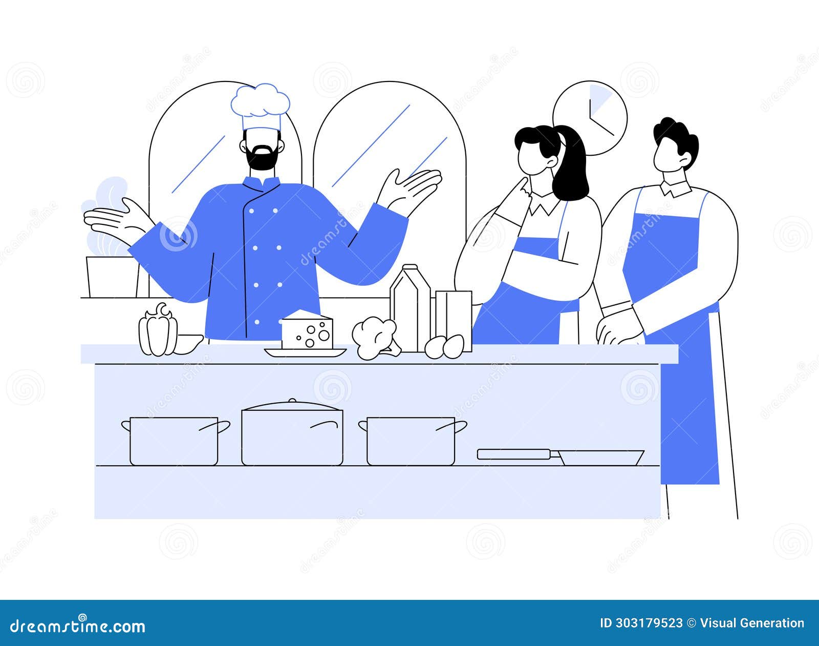 Cooking Classes Isolated Cartoon Vector Illustrations. Stock Vector ...