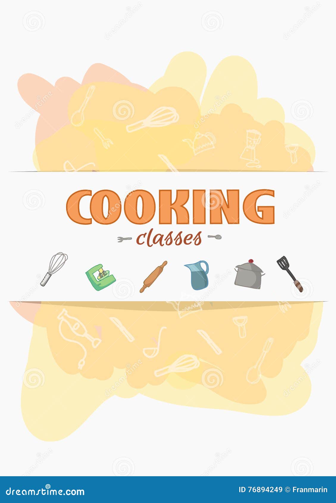 Cooking classes poster stock vector. Illustration of template - 76894249