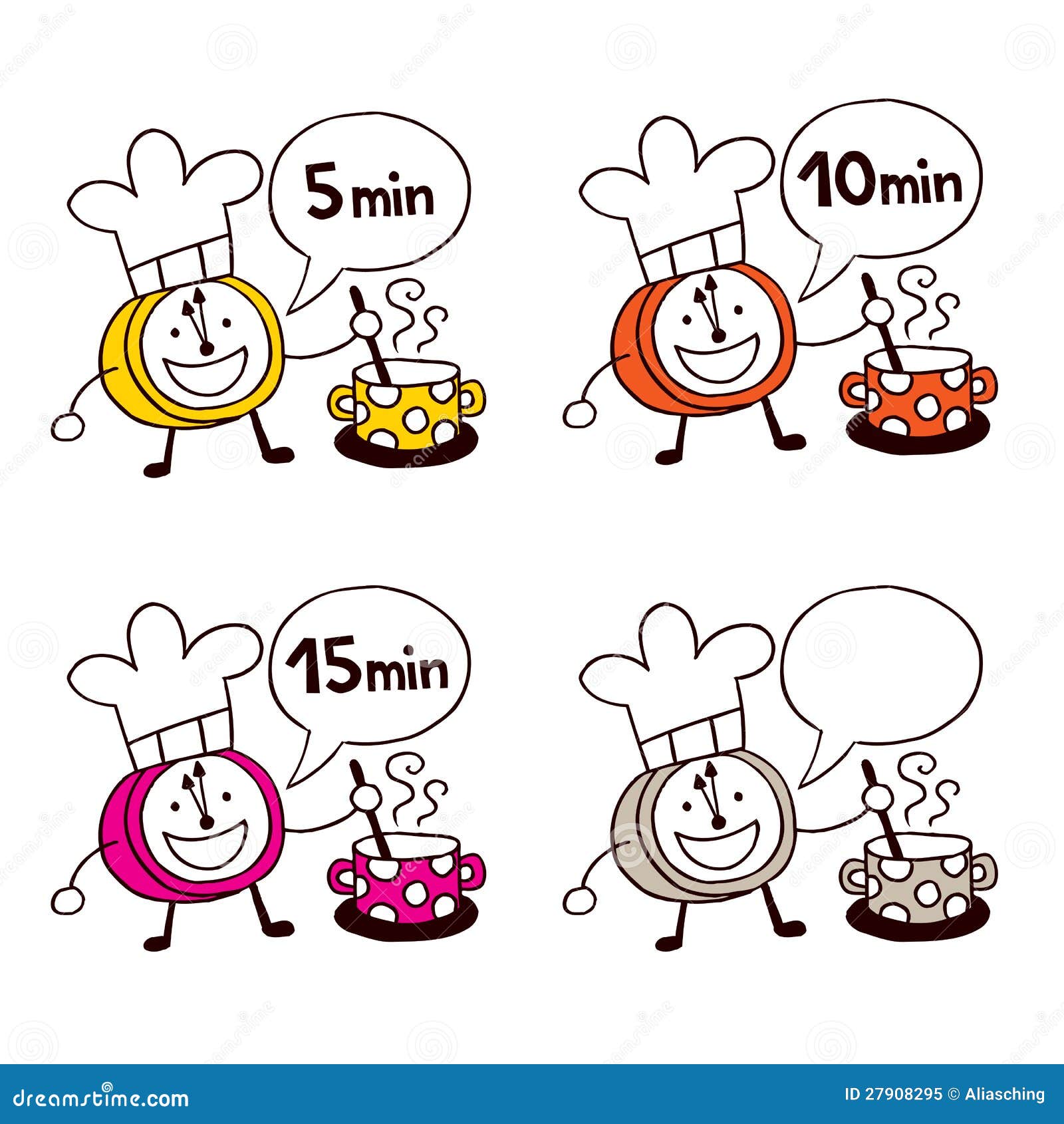 Cooking clocks set stock vector. Illustration of cartoon - 27908295
