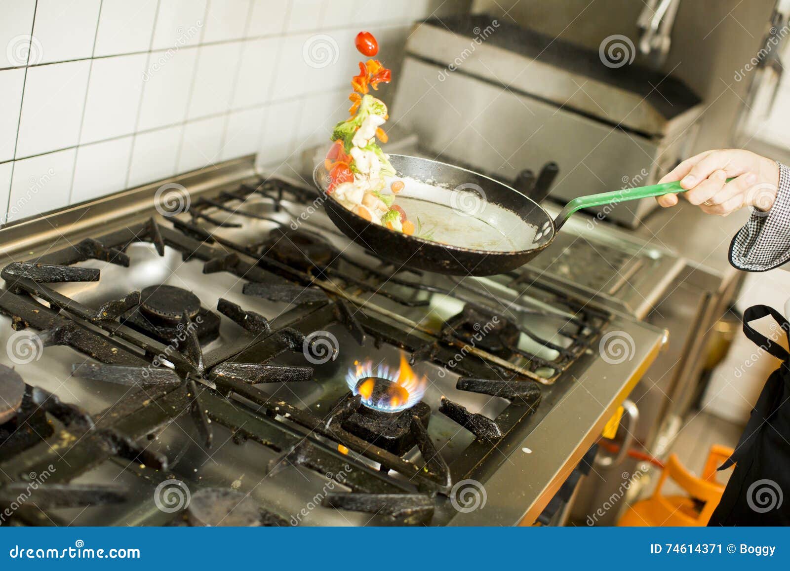 Cooking stock image. Image of restaurant, food, flame - 74614371