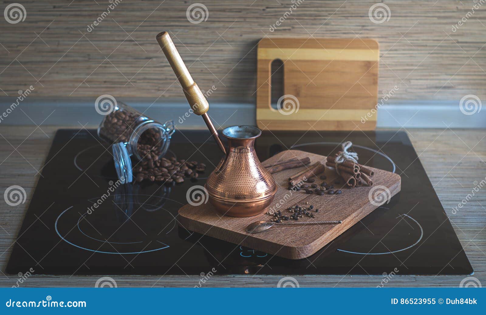 Cooking coffee stock image. Image of drink, food, black - 86523955