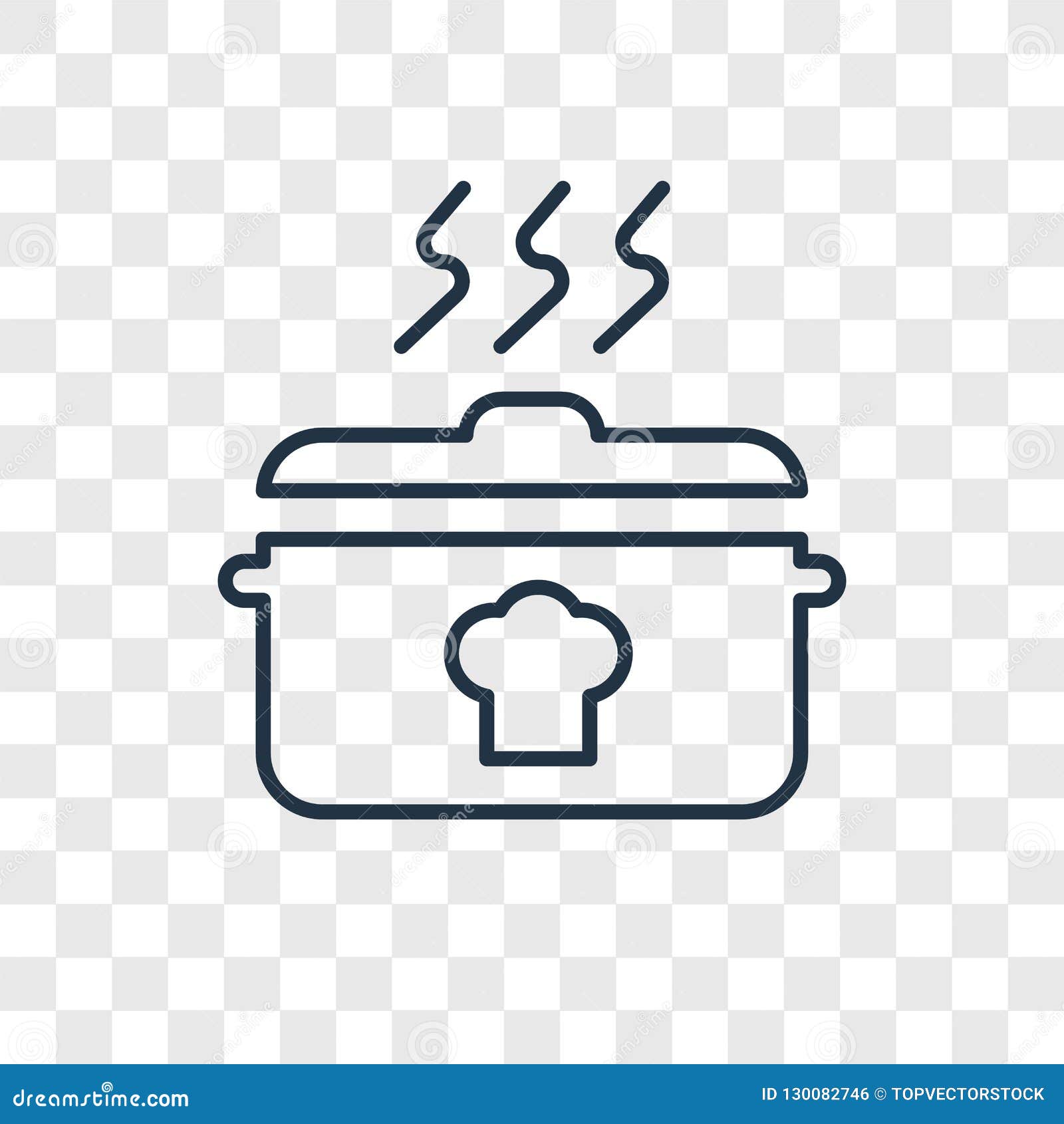 Cooking Concept Vector Linear Icon Isolated on Transparent Background ...