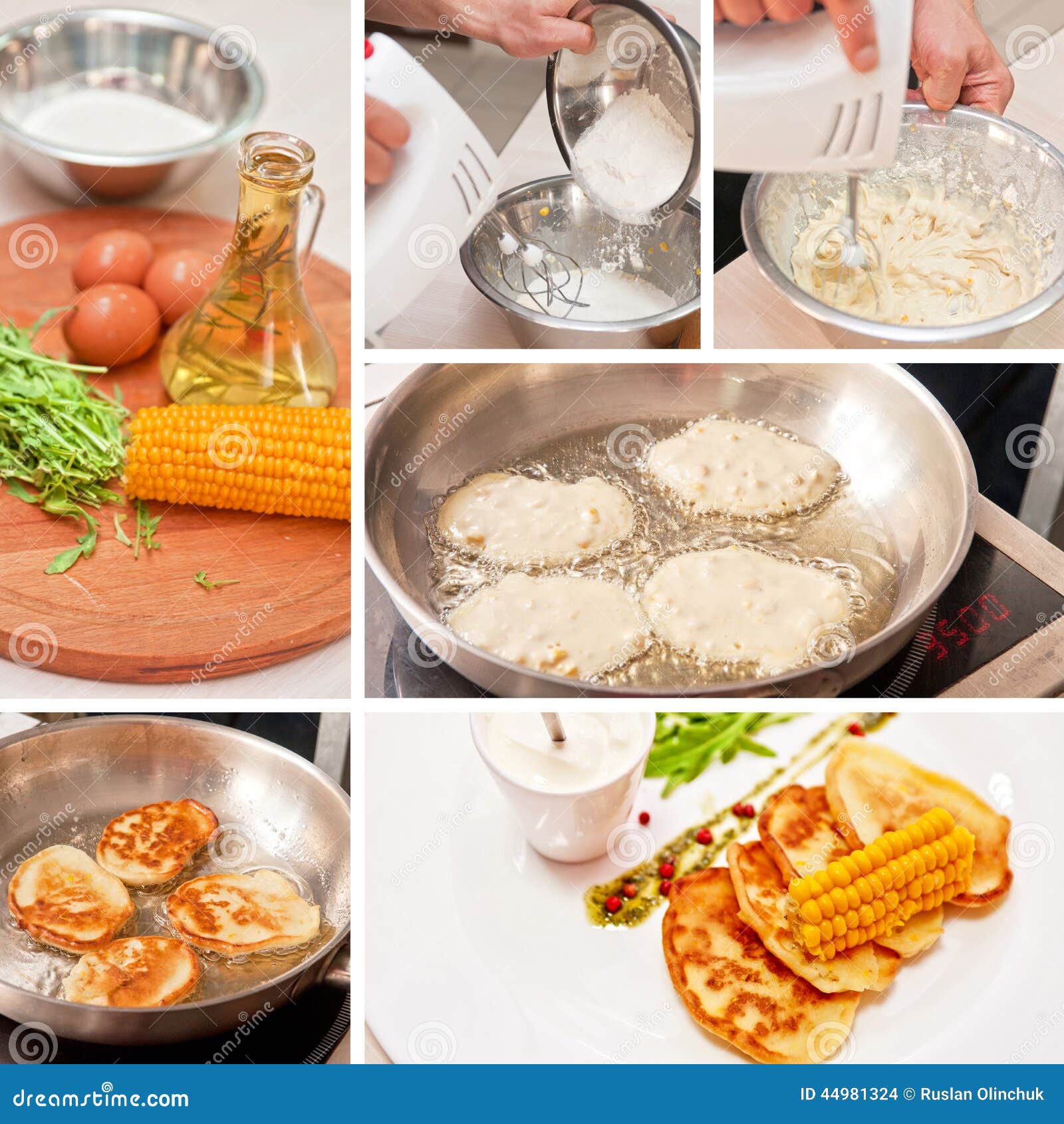Cooking corn pancakes stock photo. Image of bakery, delicious - 44981324