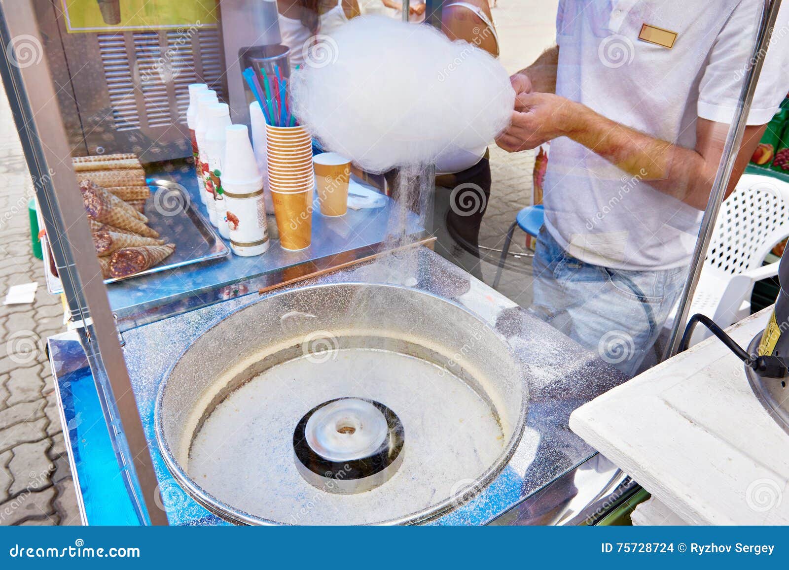 Cooking cotton candy stock photo. Image of food, cute - 75728724