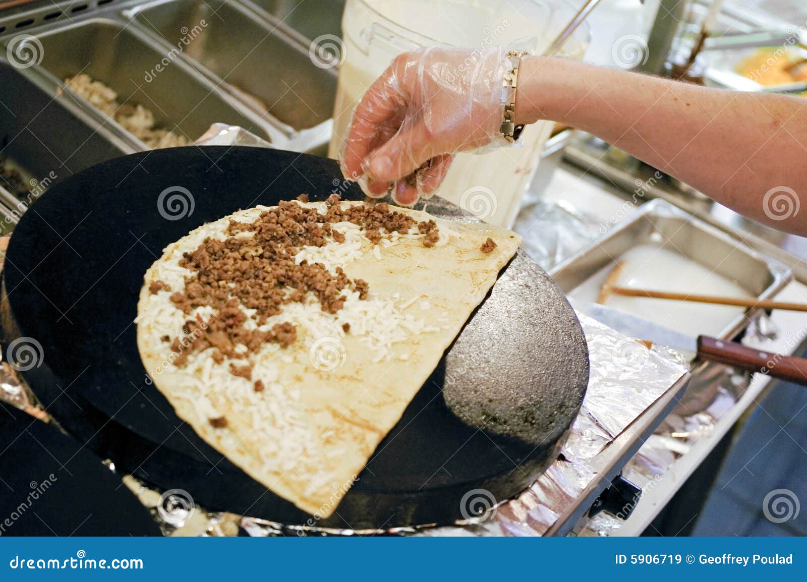 Cooking a crepe stock image. Image of beef, saute, mealtime - 5906719
