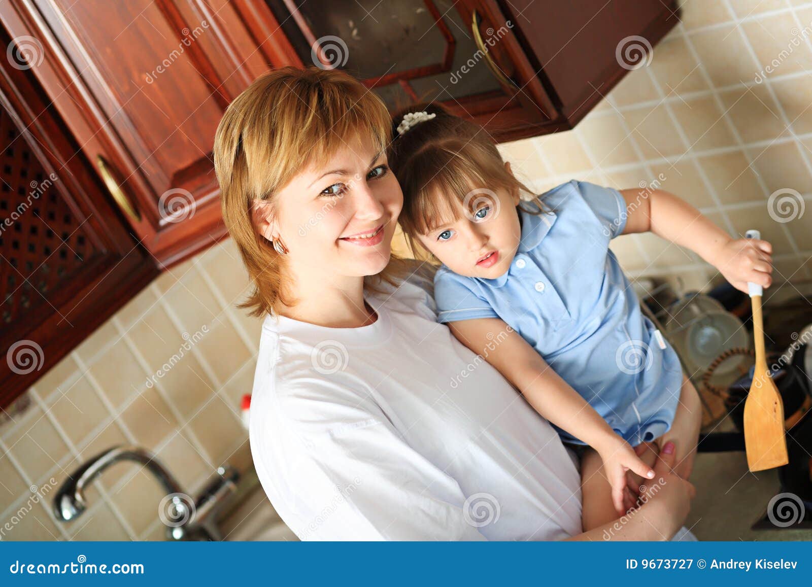 Cooking with a daughter stock image. Image of family, kitchen - 9673727