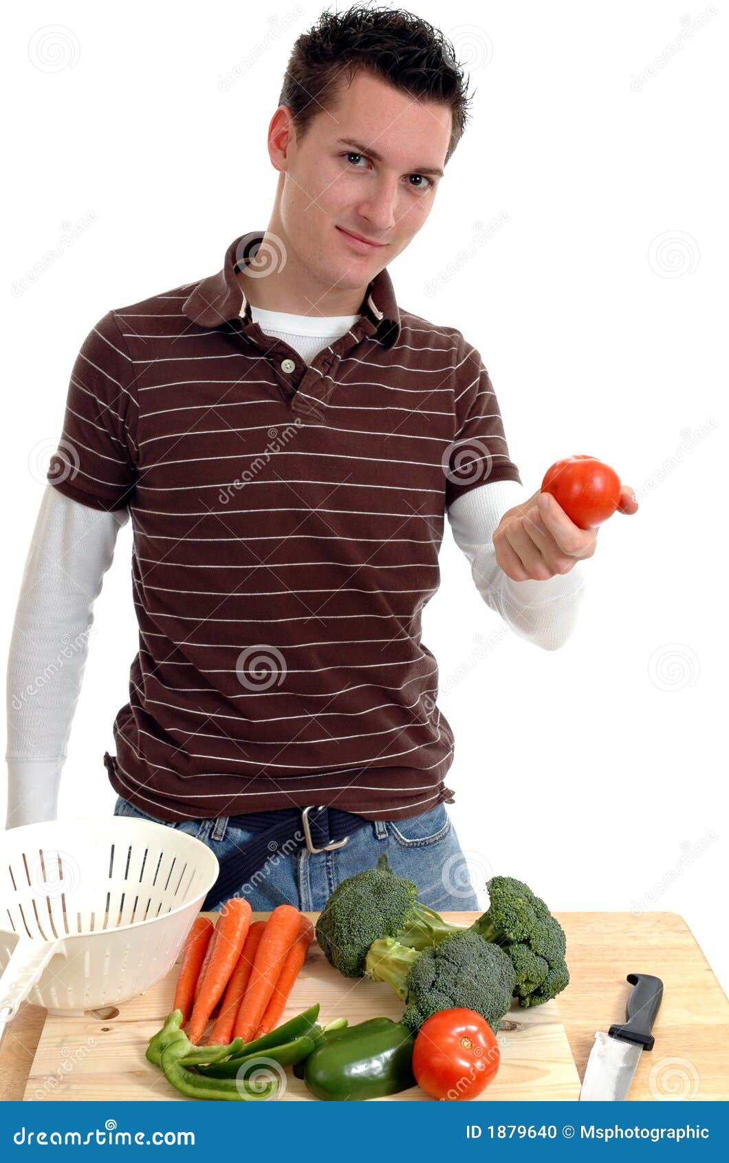 Cooking Demo stock photo. Image of pepper, young, broccoli - 1879640