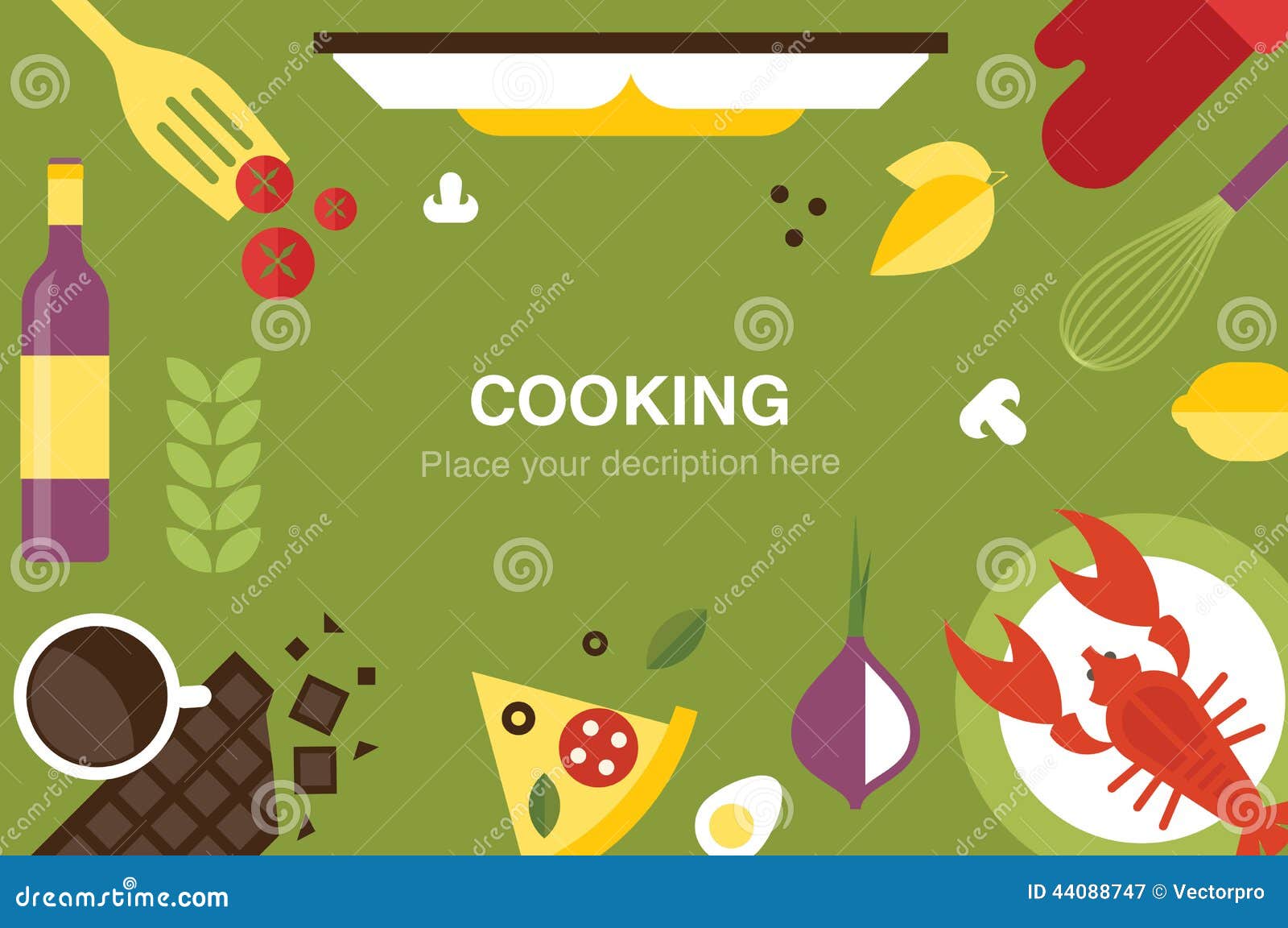 Cooking desk header stock vector. Illustration of banner - 44088747