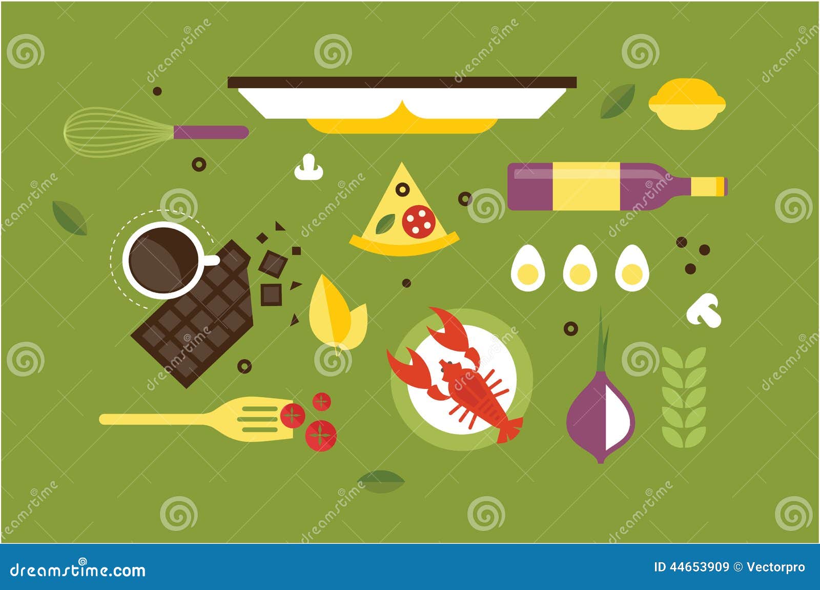 Cooking desk header stock vector. Illustration of food - 44653909