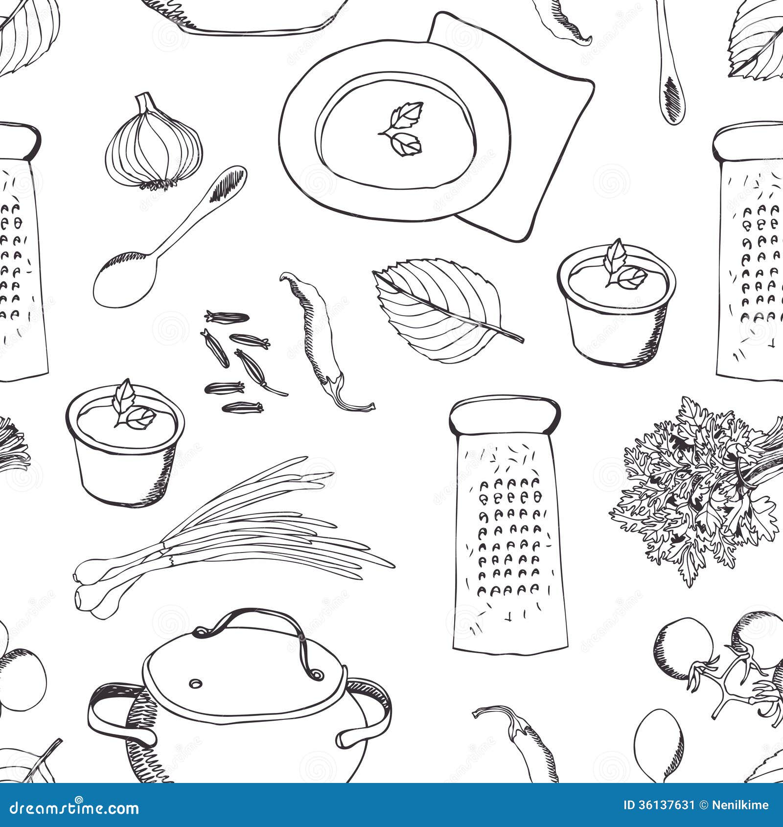 Cooking dinner background stock vector. Illustration of collection ...