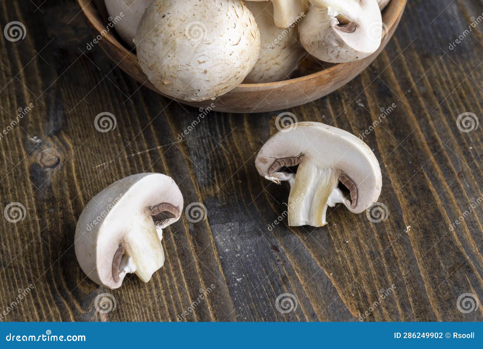 Cooking a Dish of Mushrooms Cut into Pieces Stock Photo - Image of ...