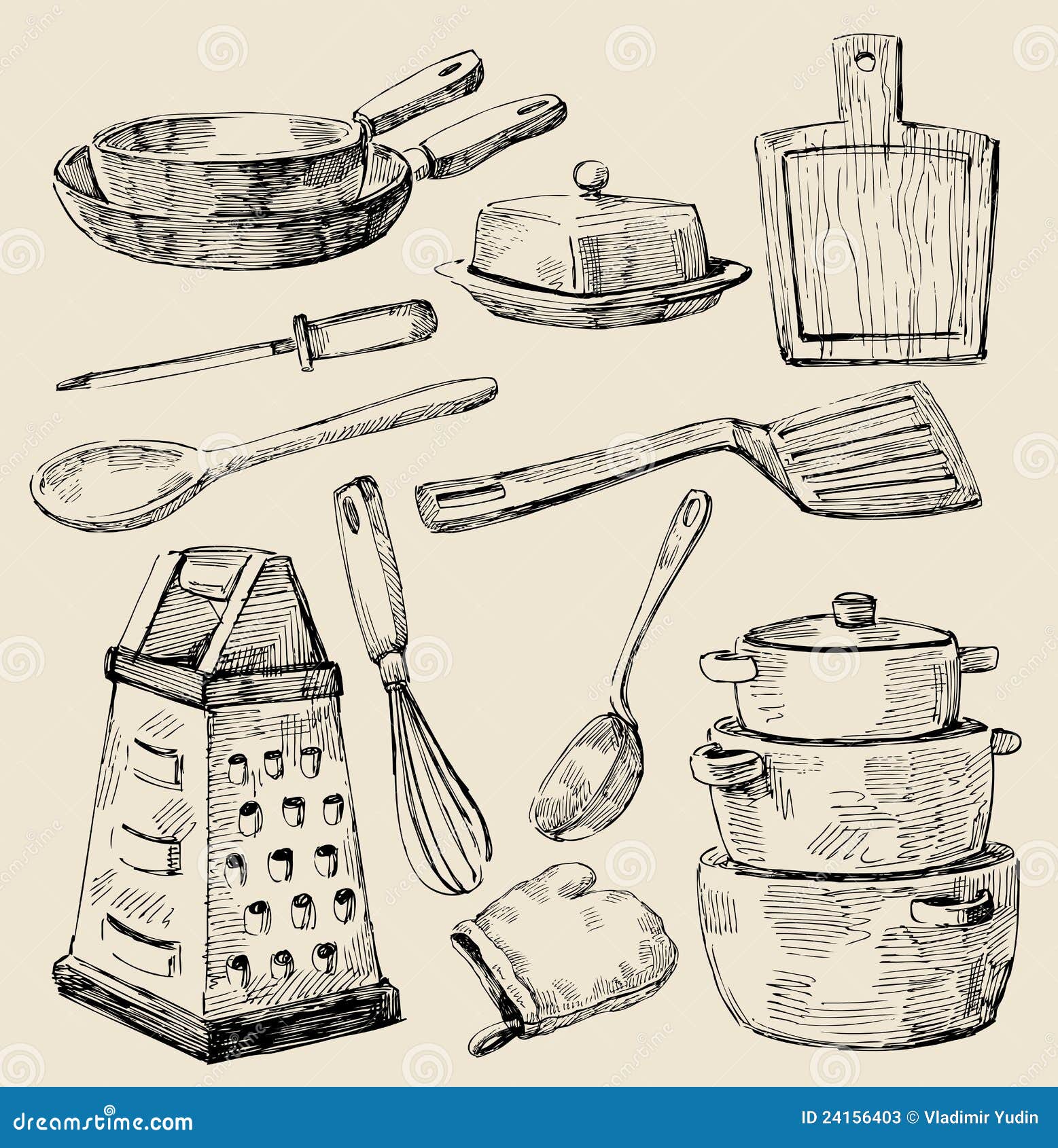 Cooking doodles stock vector. Illustration of sketchy - 24156403