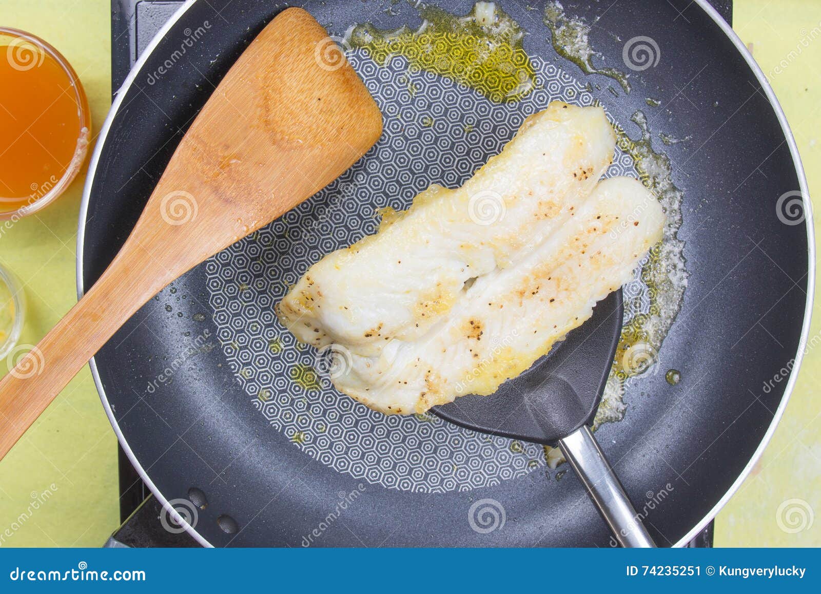 Cooking dory fish Steak stock image. Image of prepared - 74235251