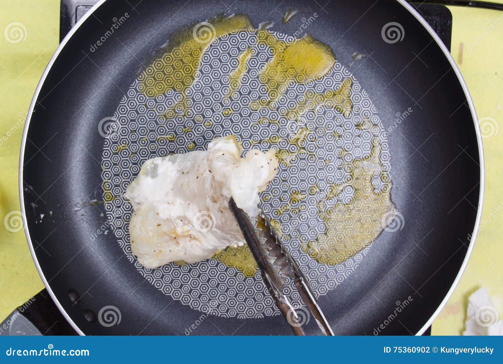 Cooking dory fish Steak stock photo. Image of cooking - 75360902