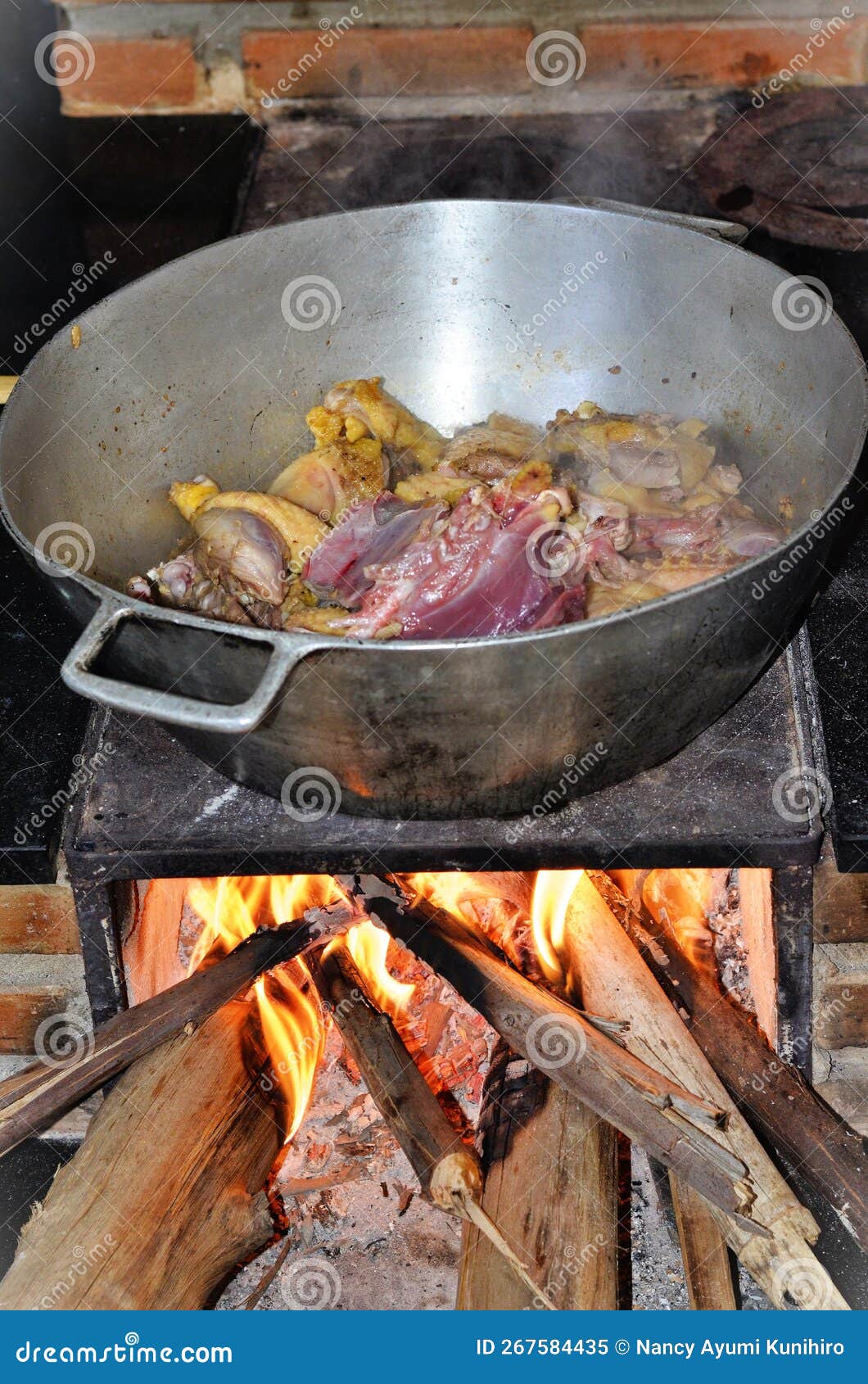 Duck Meat Cooking in a Wood-fired Oven Stock Image - Image of gourmet ...