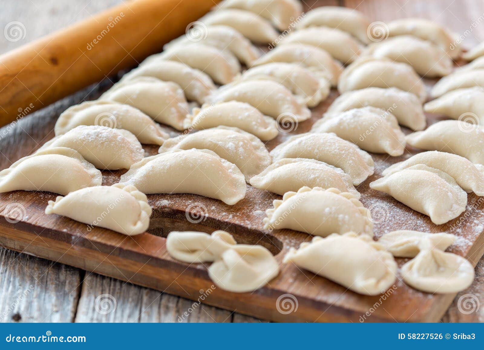 Cooking dumplings. stock photo. Image of gourmet, cookery - 58227526