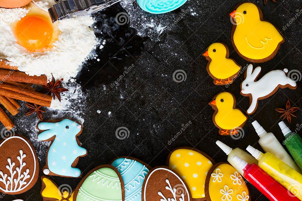 Cooking easter cookies stock photo. Image of celebration - 86160200