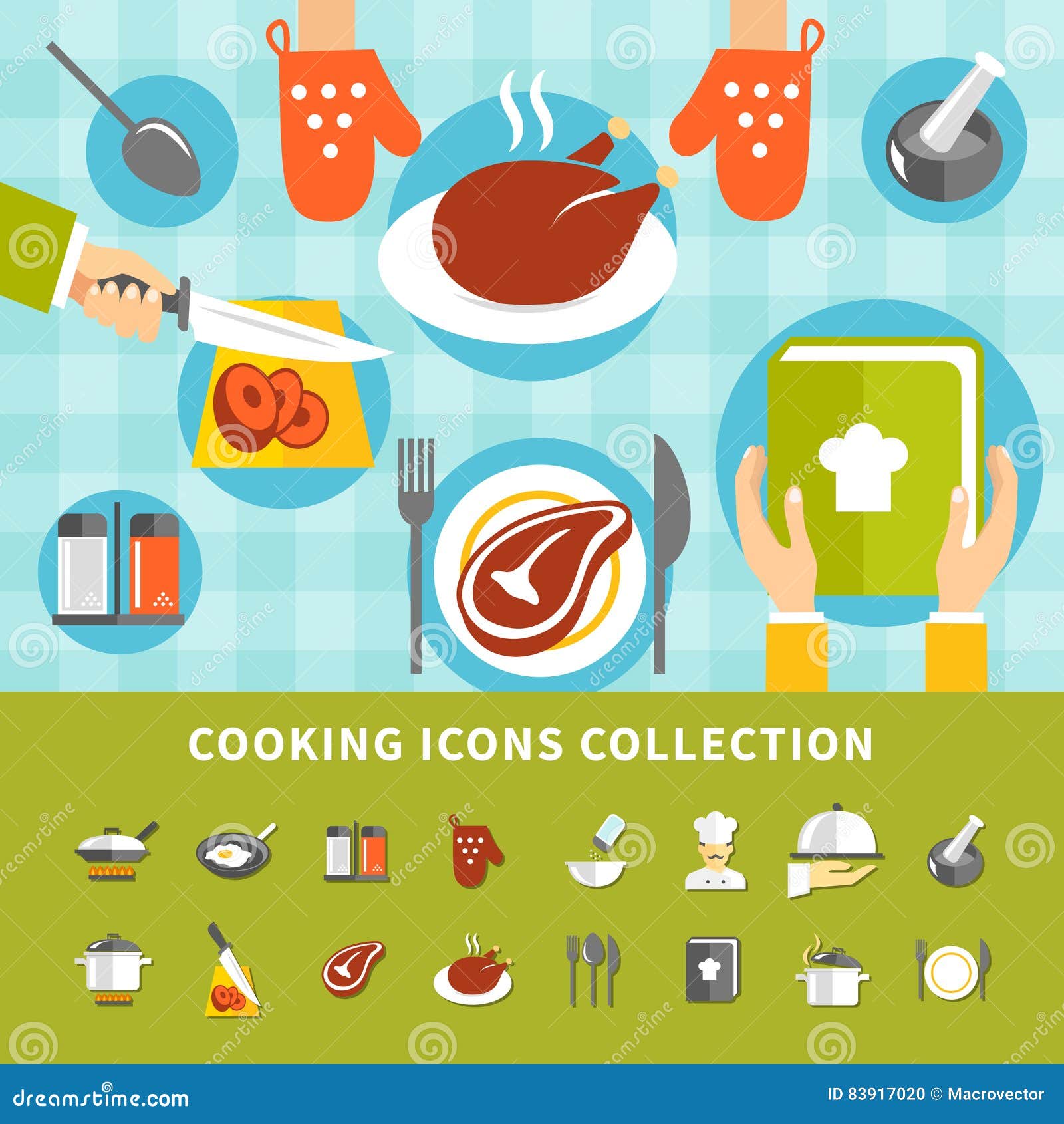 Cooking Elements Set stock vector. Illustration of abstract - 83917020