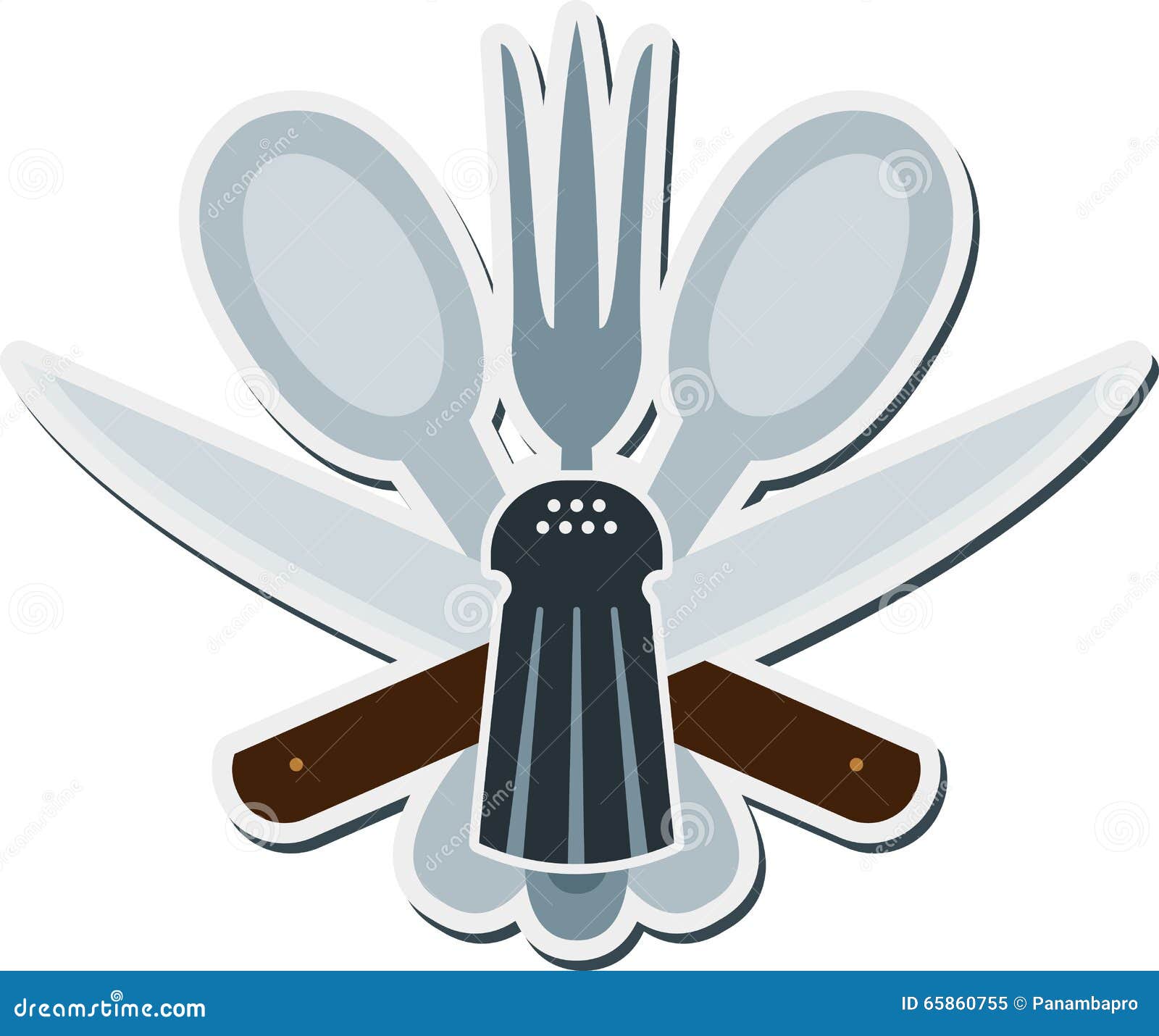 Cooking emblem stock vector. Illustration of cutlery - 65860755