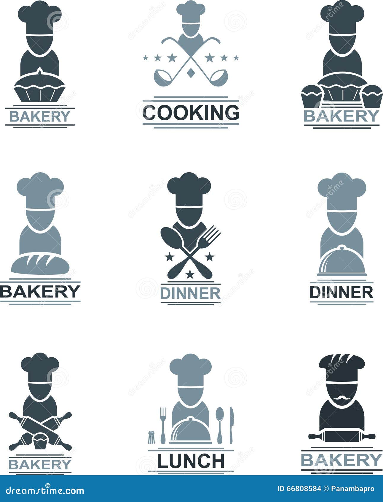 Cooking emblem stock vector. Illustration of dinner, icon - 66808584