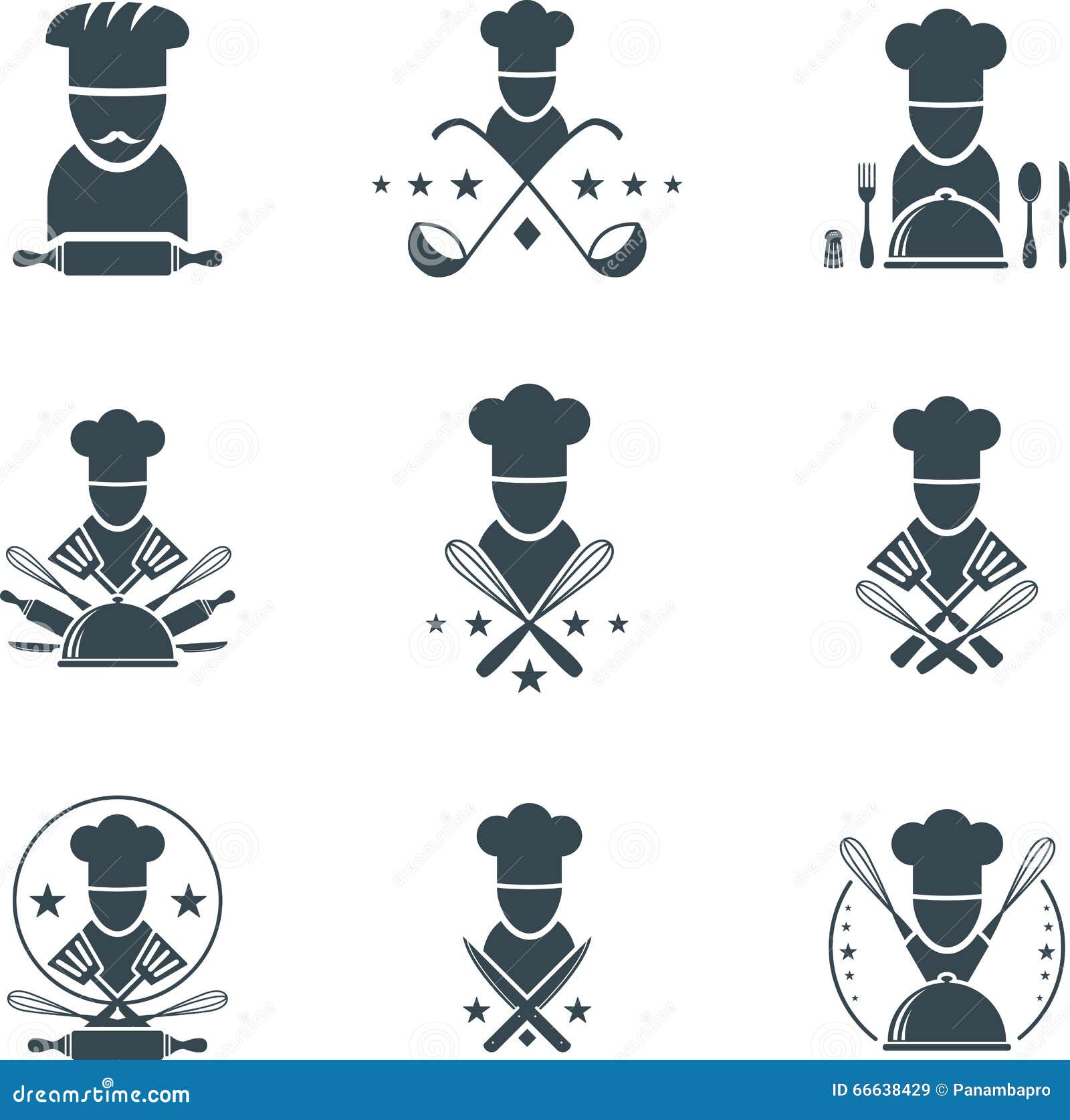 Cooking emblem stock vector. Illustration of cutlery - 66638429