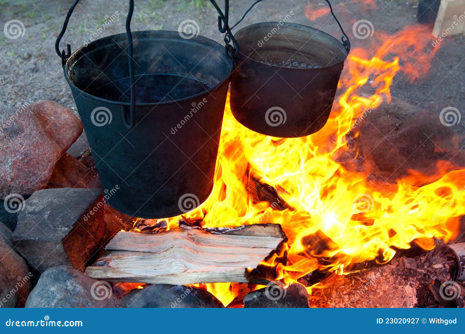 Cooking on fire stock image. Image of holiday, stone - 23020927