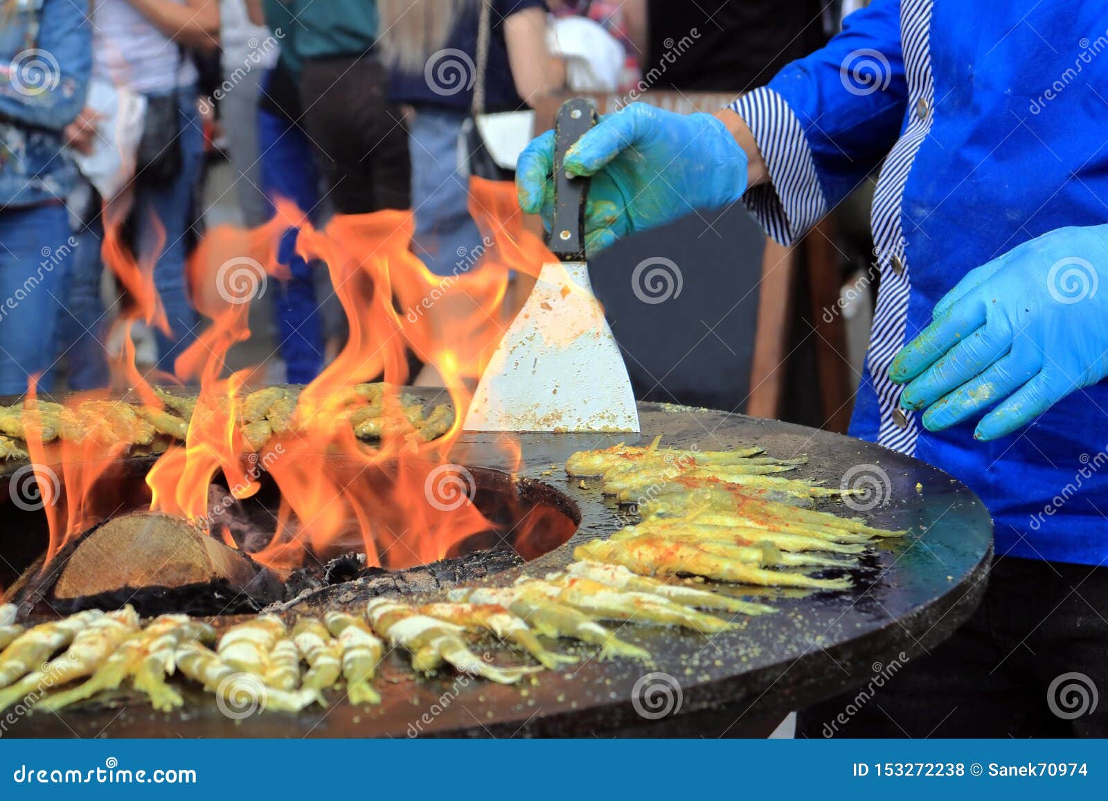 Cooking on fire stock photo. Image of cuisine, chicken - 153272238