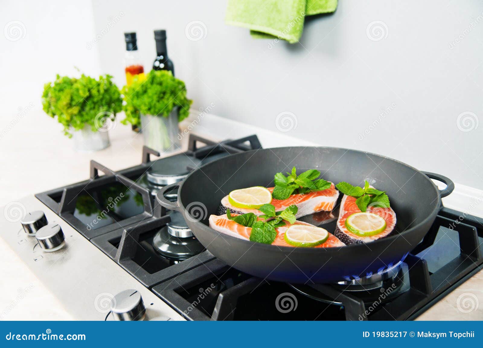 Cooking fish dish stock image. Image of color, board - 19835217