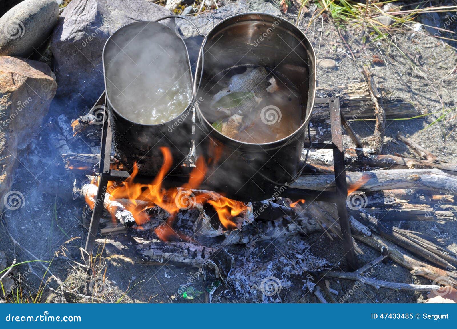 Cooking Fish Fire Stock Photos - Download 7,603 Royalty Free Photos