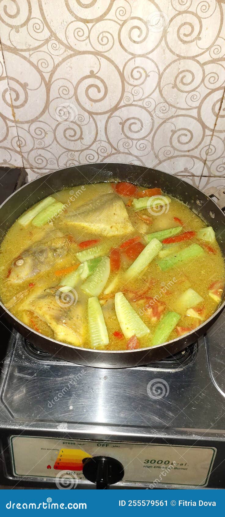 Cooking Fish Mixed with Vegetable and Chilli Stock Image - Image of chilli, vegetable: 255579561