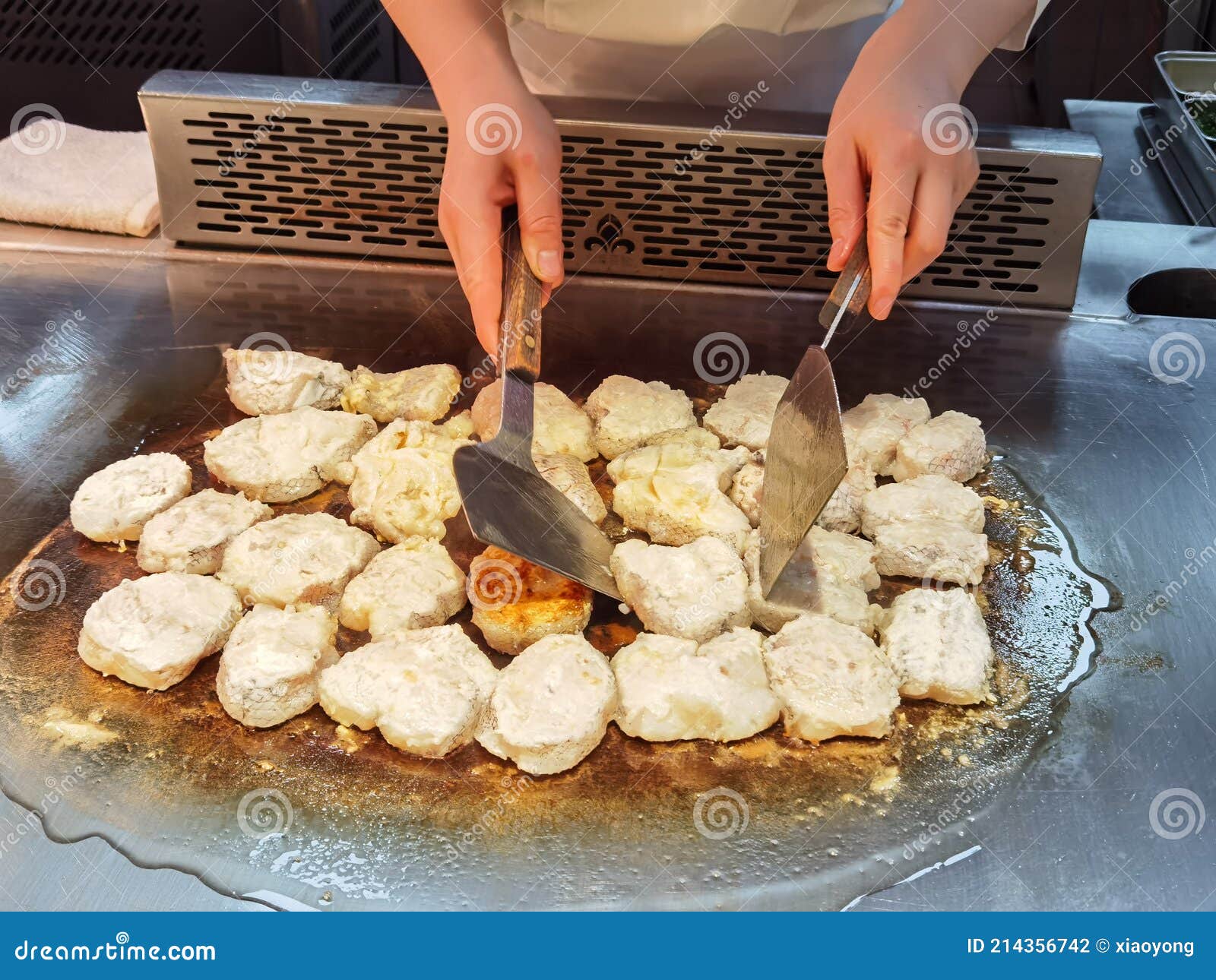 Cooking fish slices stock photo. Image of slices, food - 214356742