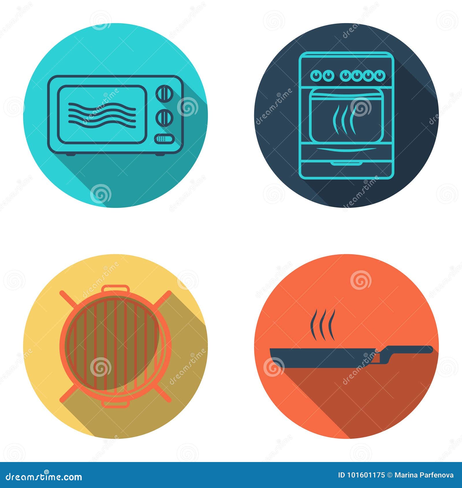 Cooking icon set stock vector. Illustration of menu - 101601175