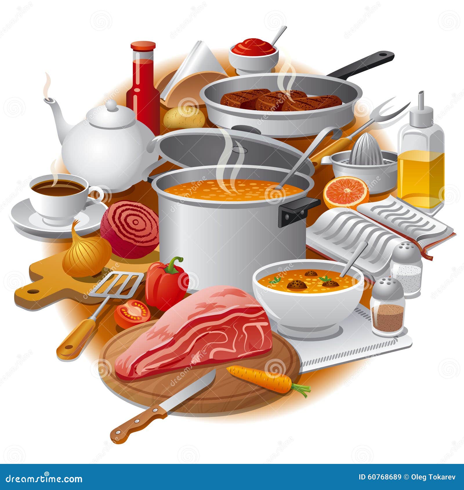 Cooking food stock illustration. Illustration of concept - 60768689
