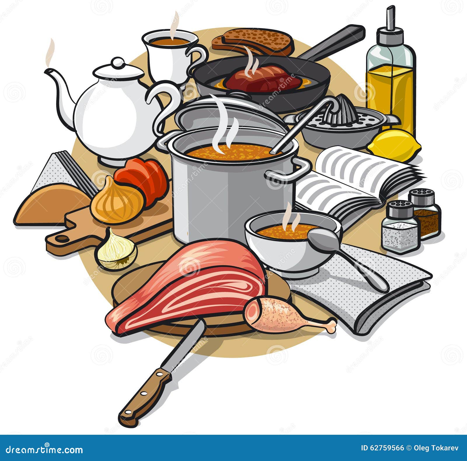 Cooking food stock illustration. Illustration of diet - 62759566
