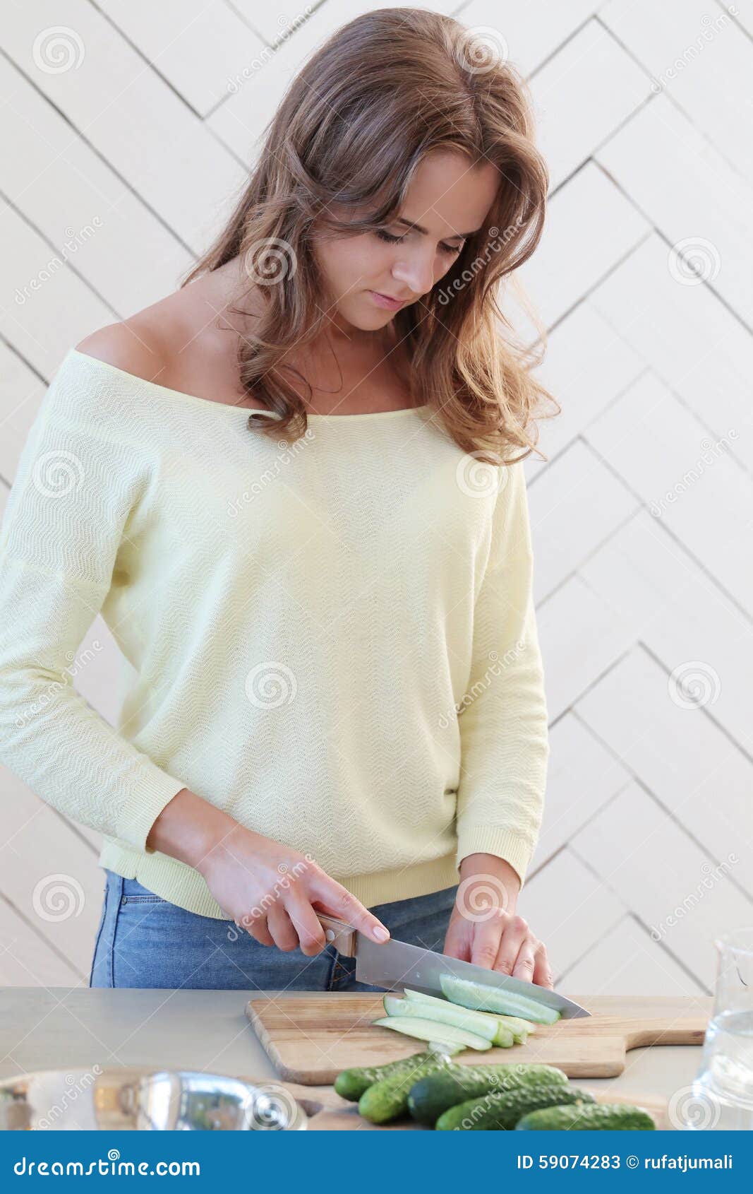 Cooking frame stock image. Image of kitchen, curly, girl - 59074283