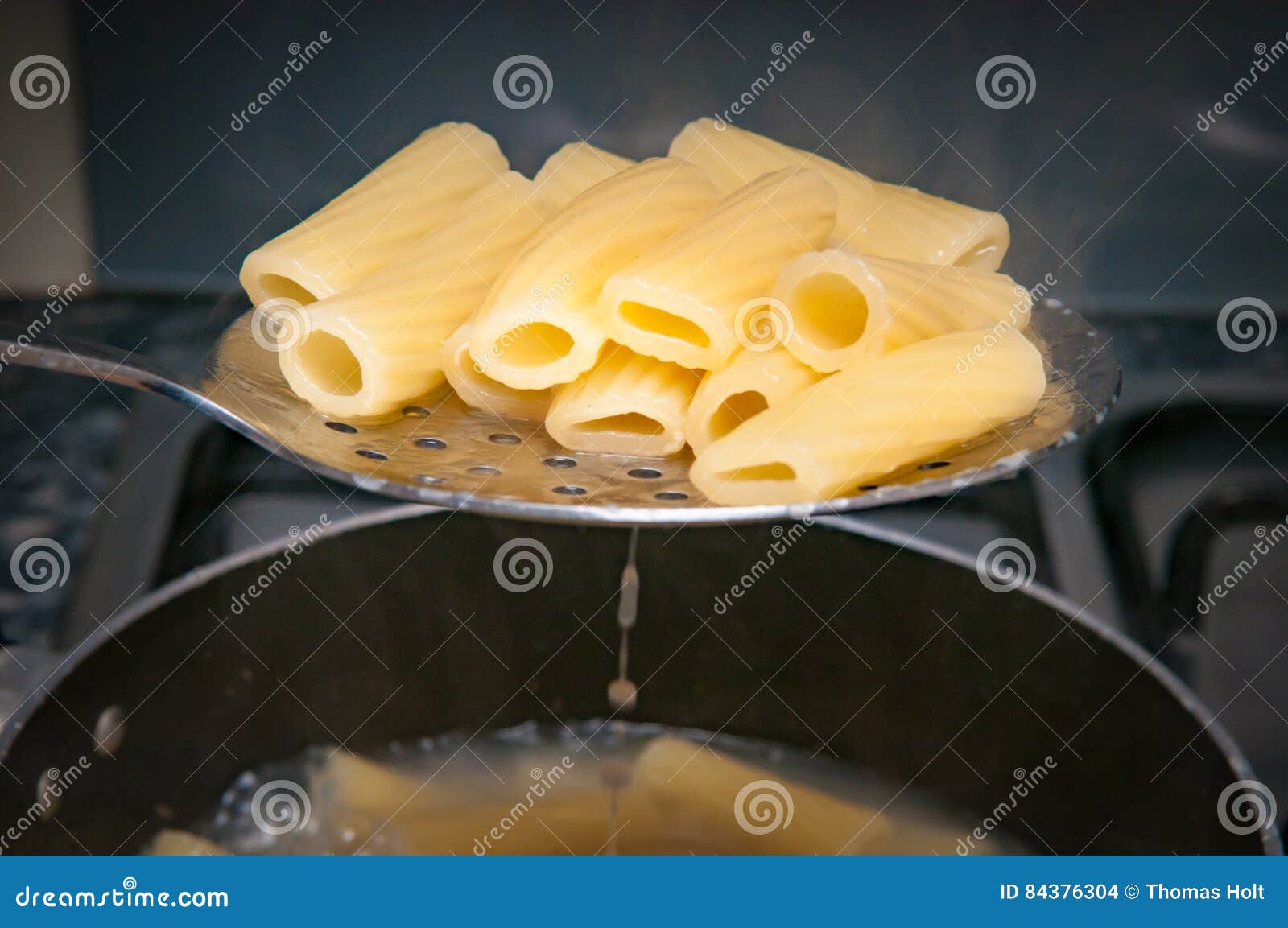 Cooking Fresh Pasta in a Pot in Water Stock Photo - Image of fresh ...