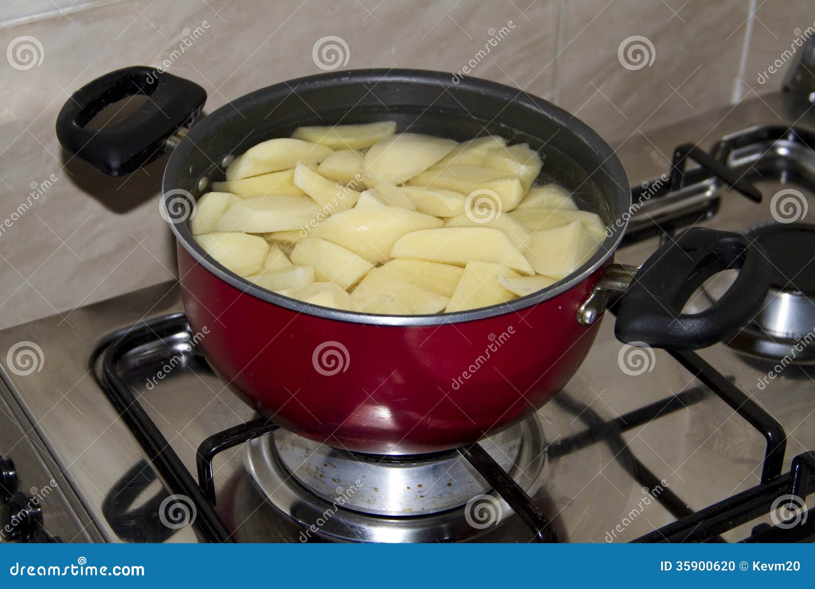 Cooking Fresh Peeled Potatoes Stock Photo - Image of peeled, field ...