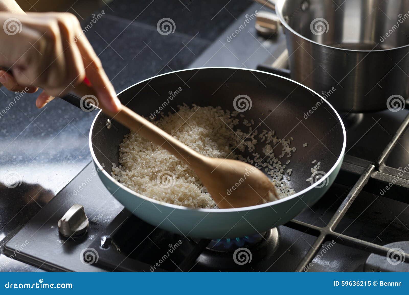 Cooking fried rice stock image. Image of flame, lifestyle - 59636215